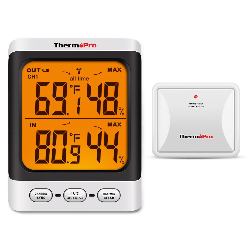 ThermoPro Wireless Thermometer, Waterproof - 3.3" LCD Display – Epic ...