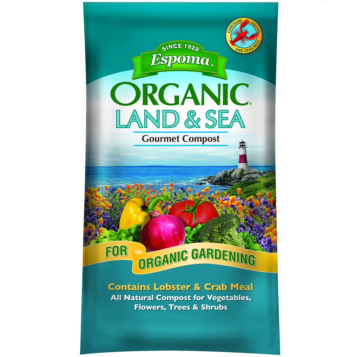 Espoma Organic Land & Sea Compost, Lobster & Crab Meal, 1 Cubic Foot ...