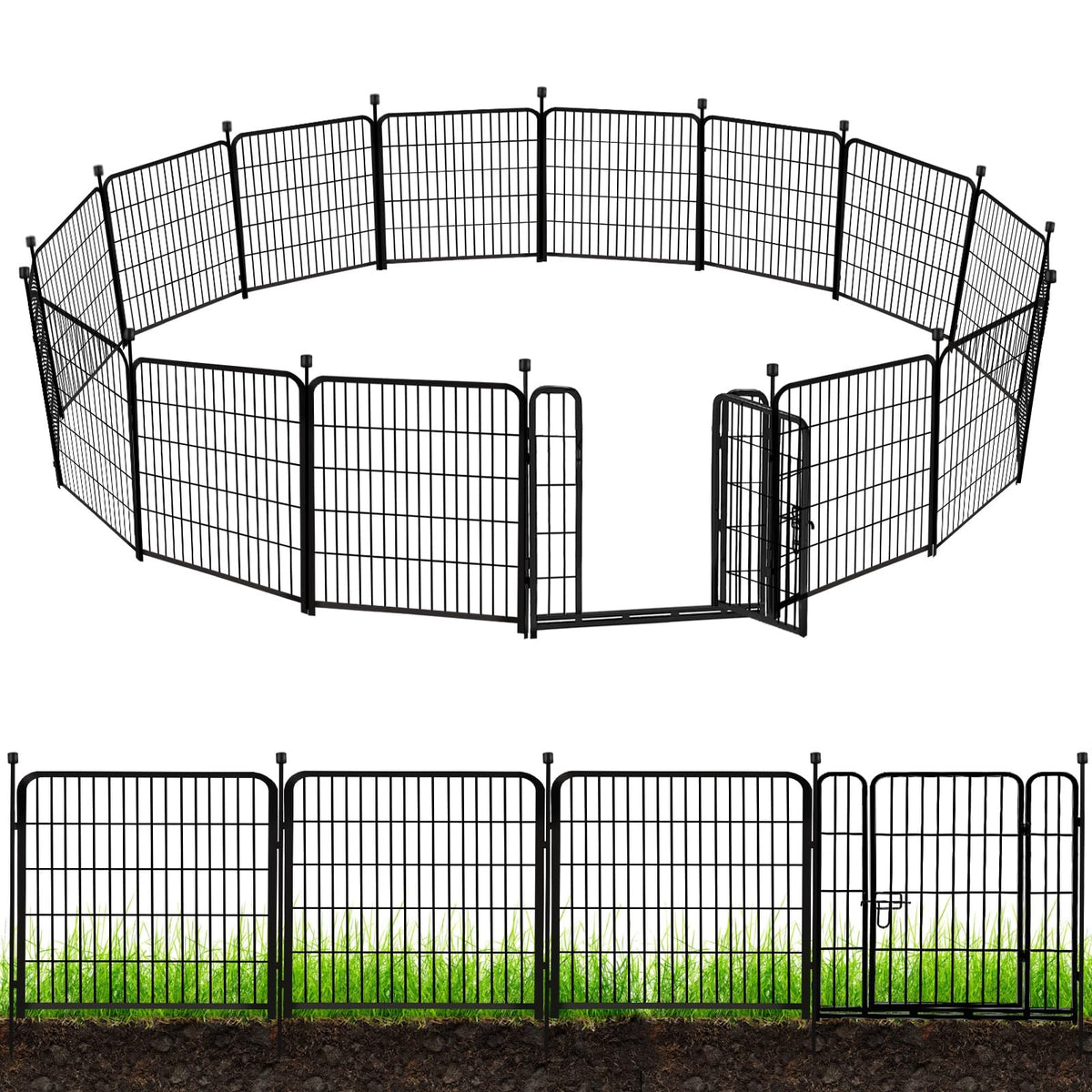Adavin Metal Garden Fence - Heavy Duty Iron Animal Barrier Fence – Epic ...
