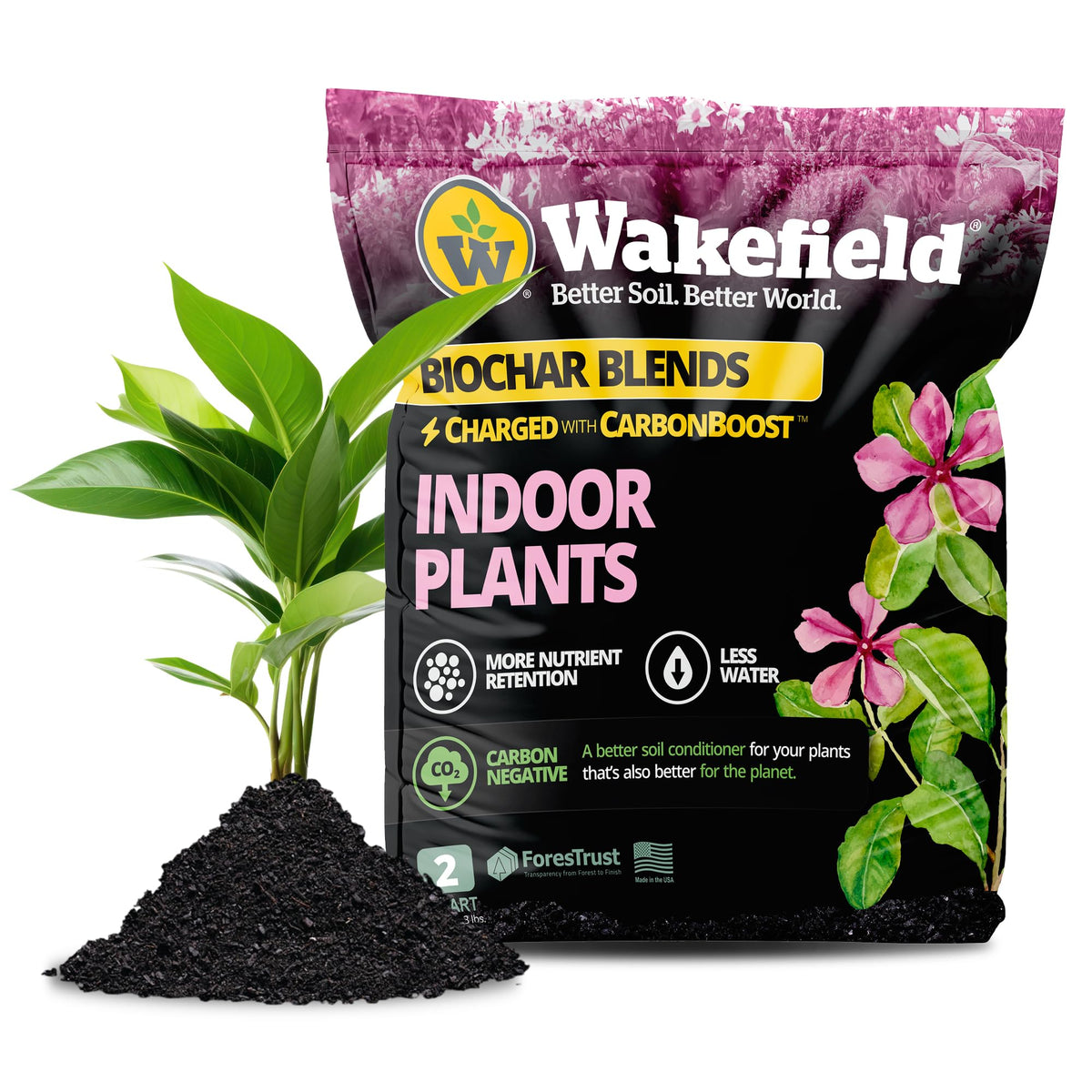 Wakefield Premium Biochar Indoor Plant Potting Mix With CarbonBoost ...