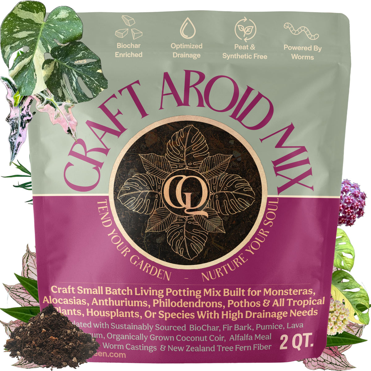 Grow Queen Craft Aroid Potting Mix, Chunky, Well Draining Potting Soil ...